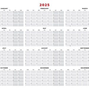 Wallscaping Studio | 2025 Wall Calendar, Minimalist Black & White ...