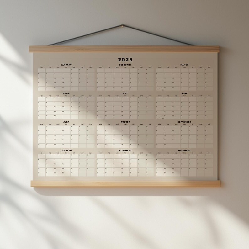 Wallscaping Studio | 2025 Wall Calendar, Minimalist Black & White ...