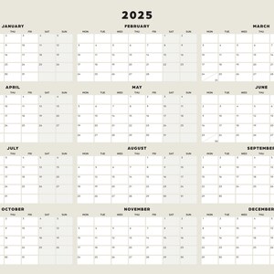 Wallscaping Studio | 2025 Wall Calendar, Minimalist Black & White ...
