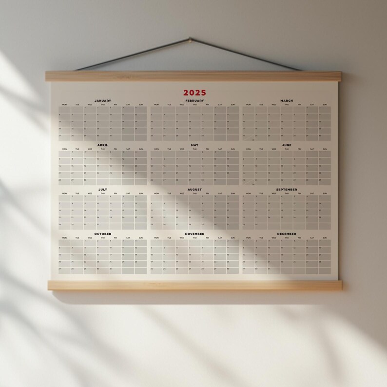 Wallscaping Studio | 2025 Wall Calendar, Minimalist Black & White ...