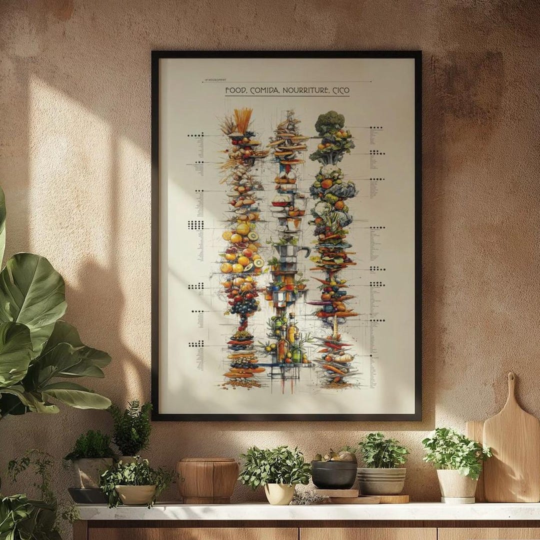 Wallscaping Studio | 15’ Nourishment, Food Art, Gut Health Poster ...