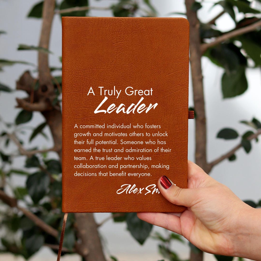 Personalized Leader Notebook, Leadership Thank You Appreciation Gift ...