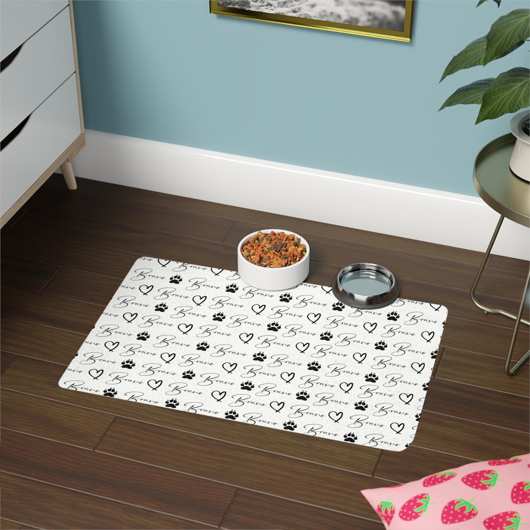 Personalized Pet Food Mats Custom Dog Feeding Mat Pet Food Placemat Pet ...