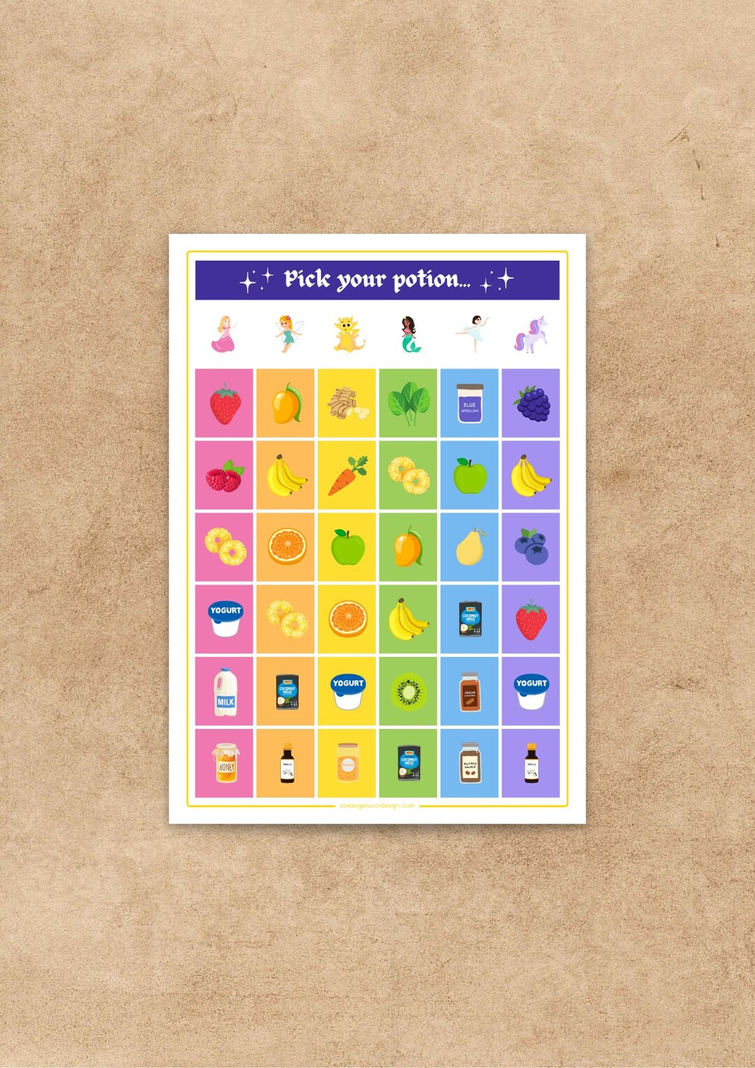 Pick Your Potion Smoothie Poster - Etsy