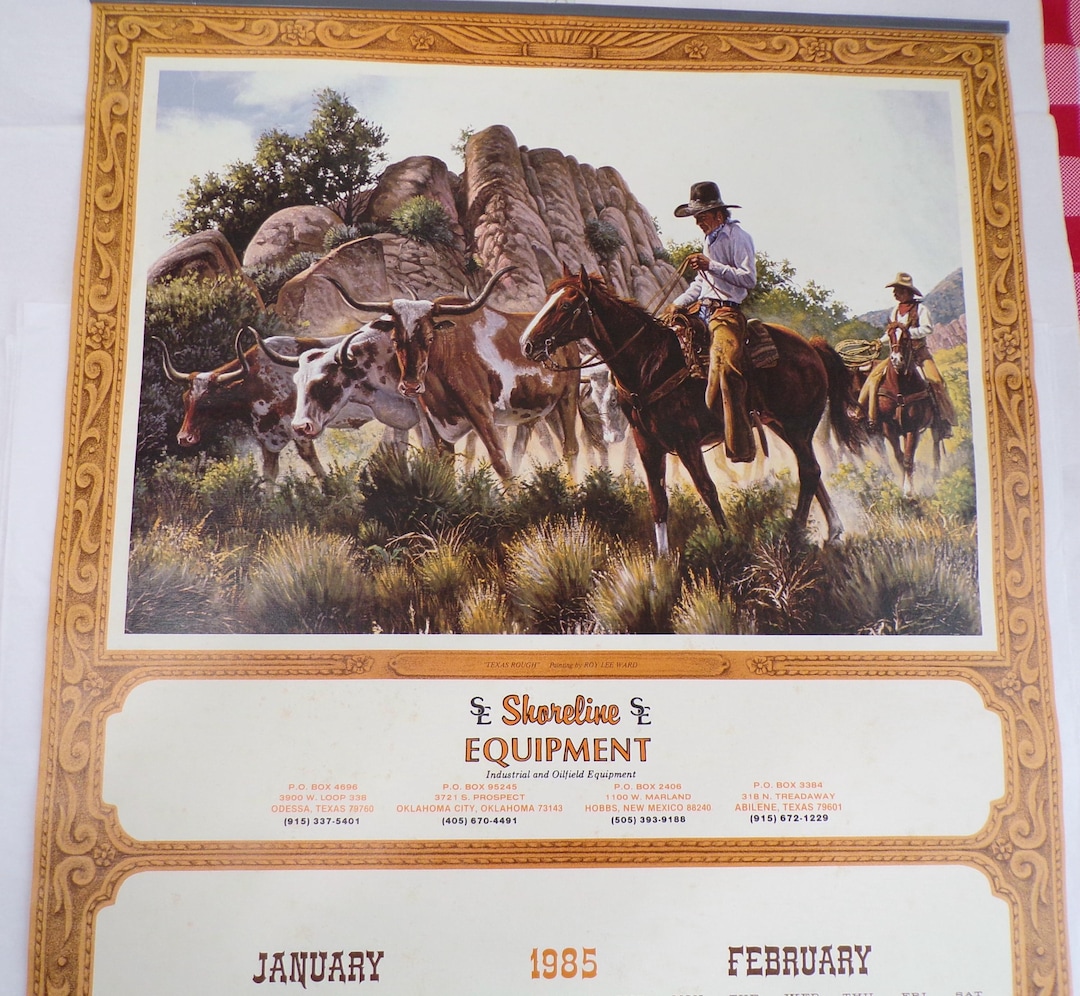 Old Western Calendar, Roy Lee Ward Paintings - Etsy