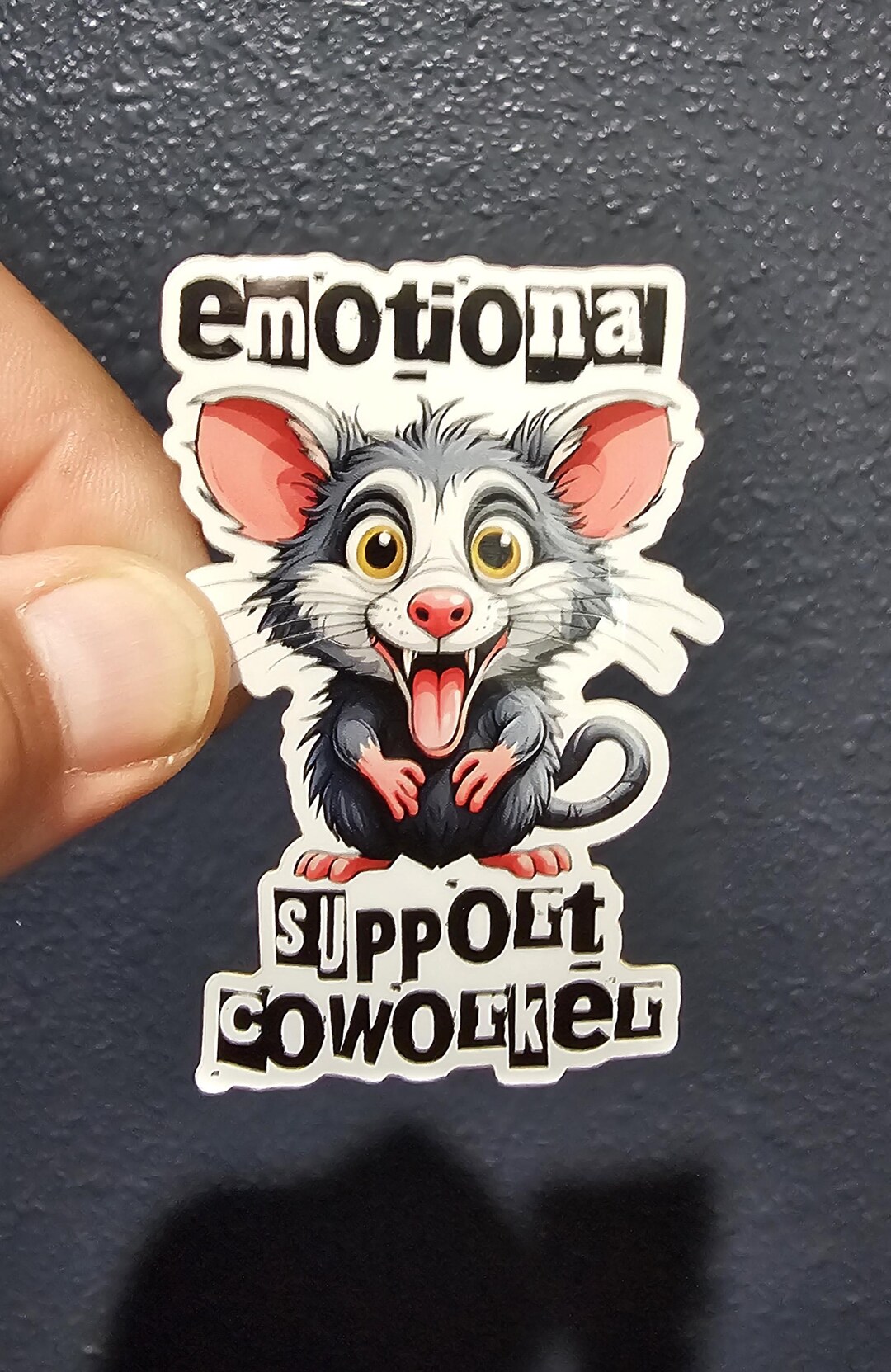 Emotional Support Coworker 2 X 3", Opossum, Cute Animal Sticker - Etsy