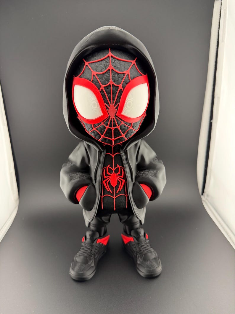 Miles Morales Spider-man Statue | 12 Inch 3D Printed Comic Fan Art - Etsy