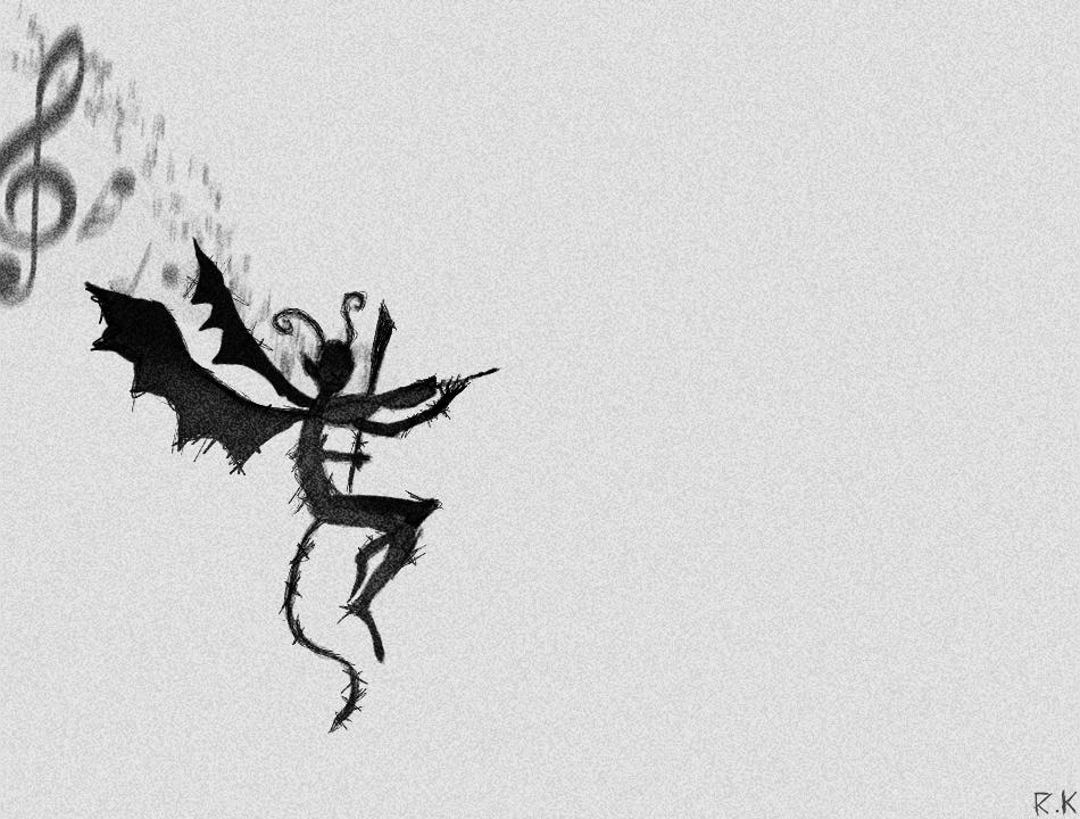 Devil Violin | Devil Violin Drawing | Devil Violin Illustration | Devil ...