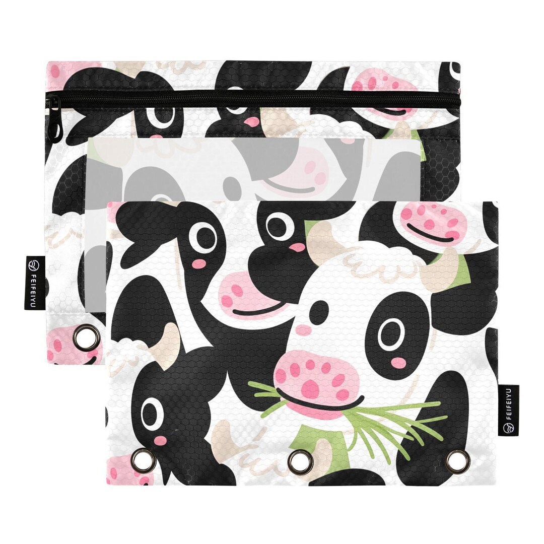 Document Binder Funny Cows Green Cute Funny A4 A5 Embroidered Binder ...
