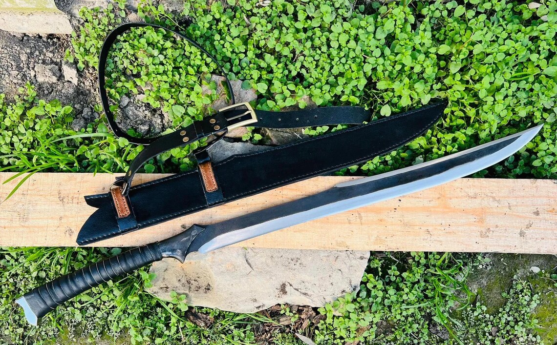 Hand Forged 26-inch Jungle Sword: Bushcraft Outdoor Tool With Rosewood ...