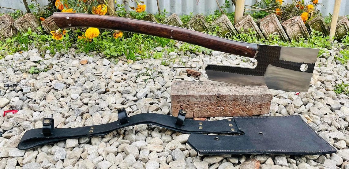 12 Inches Blade Custom Zombie Axe-apocalypse Hatchet Axe-tomahawk Axe ...