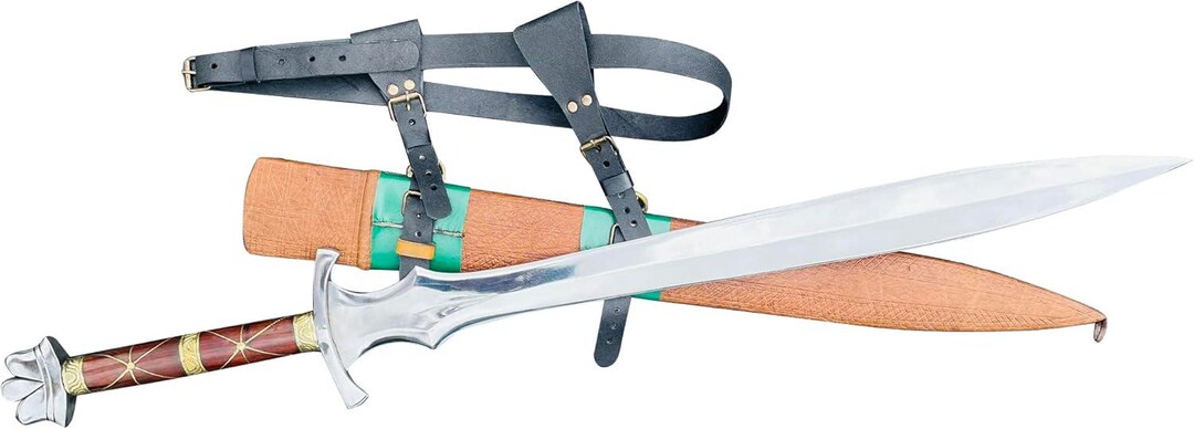 30'' Traditional Viking Sword, Full Tang Longsword Machete -two Handed ...