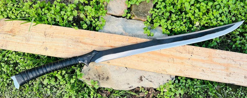 Hand Forged 26-inch Jungle Sword: Bushcraft Outdoor Tool With Rosewood ...