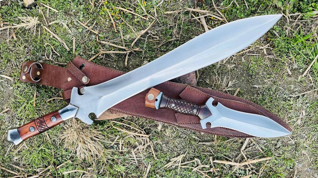 20-inch Blade Hand-forged Hunting Sword - Viking Design-custom Made ...