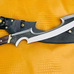 Hand Forged Kopis Sword: 20" Leaf Spring Blade, Rosewood Handle - Etsy