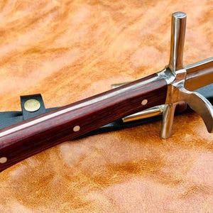 Hand Forged Messer Sword: 27.5 Inch Carbon Steel Blade, Leather ...
