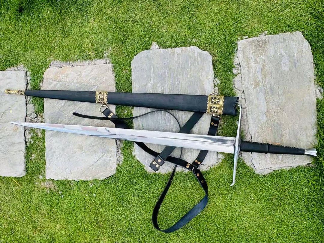 35 Blade German Longsword Replica-hand-forged 5160 Carbon Steel Blade ...