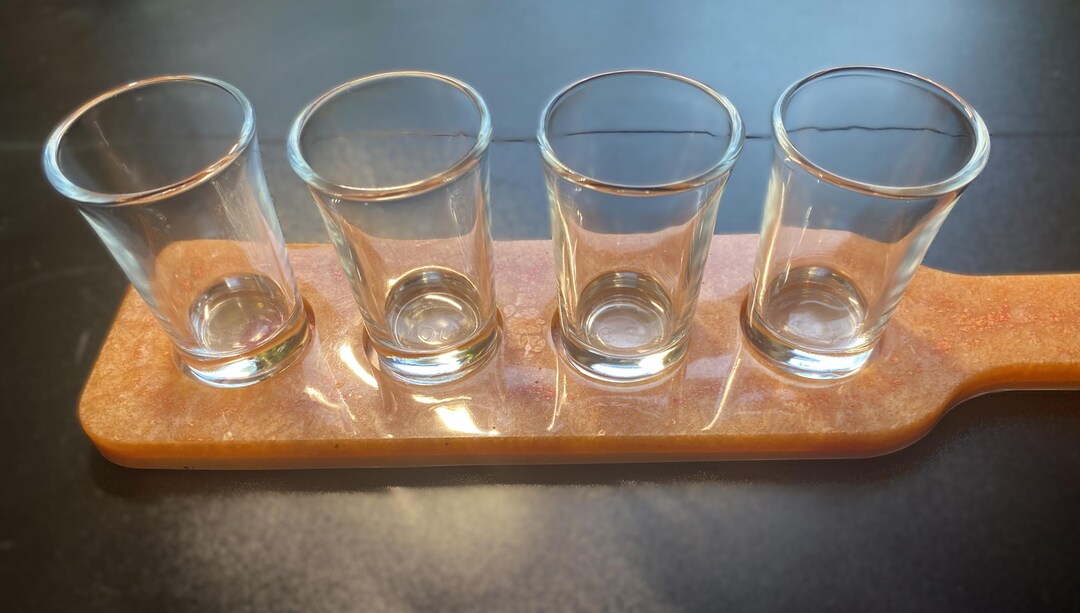 Handcrafted Colorful Resin Shot Glass Trays - Etsy