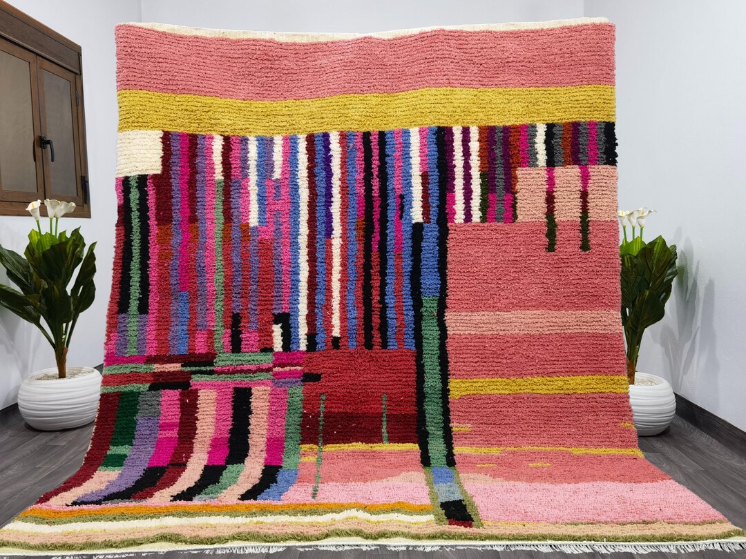 AMAZING MOROCCAN PINK Rug - Handmade Morrocan Rug - Authentic Berber ...