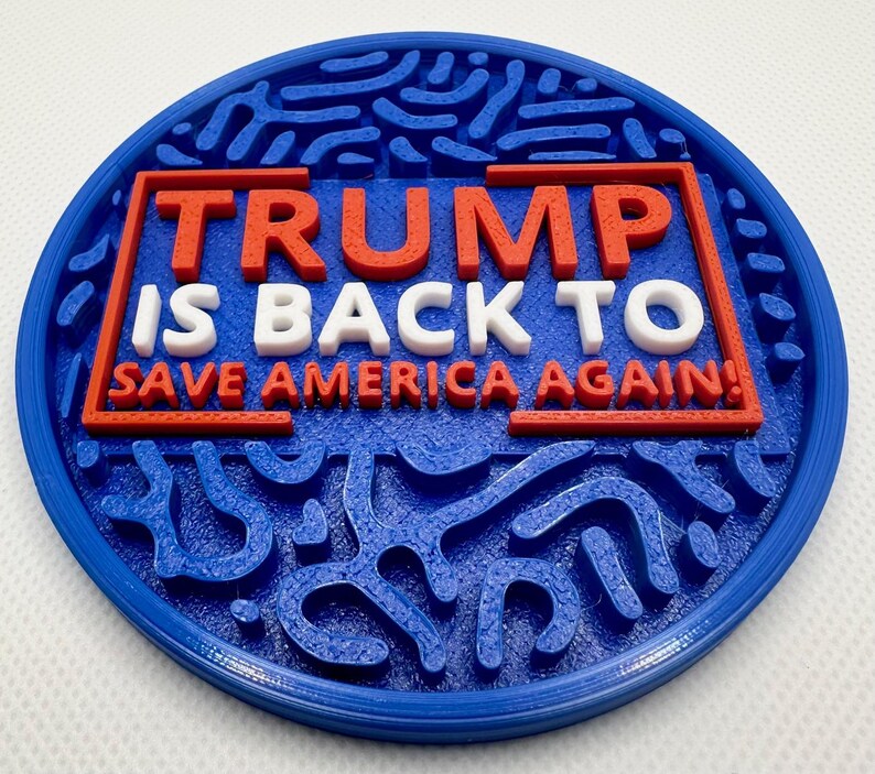 Set of 4 Trump Coasters, Color 3D Printed Drink Coasters free Shipping ...