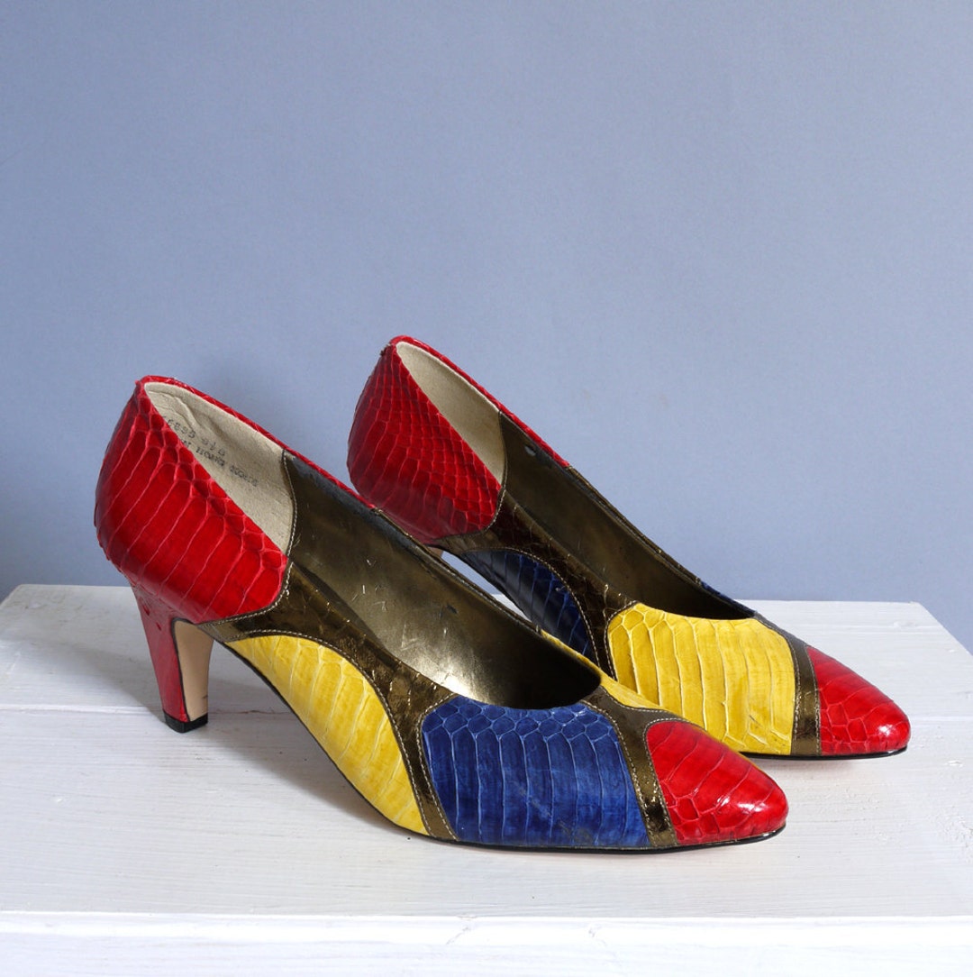 Snake Skin Pumps. Reptile Leather Shoes Heels Pumps Sz 6.5 Primary ...