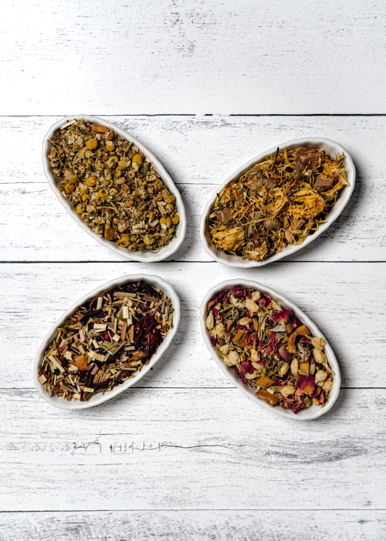 Organic Herbal Tea Samples, Wellness Blends, Relaxation Gift Tea - Etsy