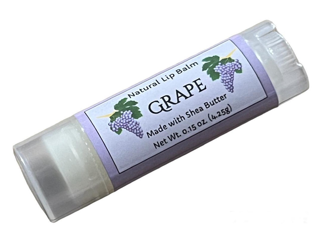 GRAPE Lip Balm Made With Shea Butter .15oz Oval Tube - Etsy