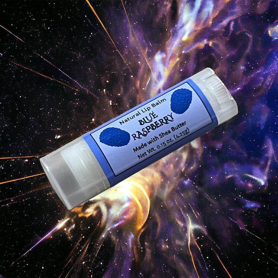 BLUE RASPBERRY Lip Balm Moisturizing Natural Made With Shea Butter Dye ...