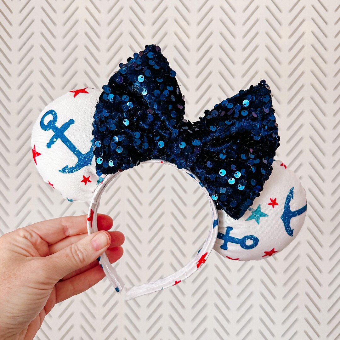Anchors Away Minnie Ears | Disney Cruise Minnie Ears | Let’s Set Sail ...