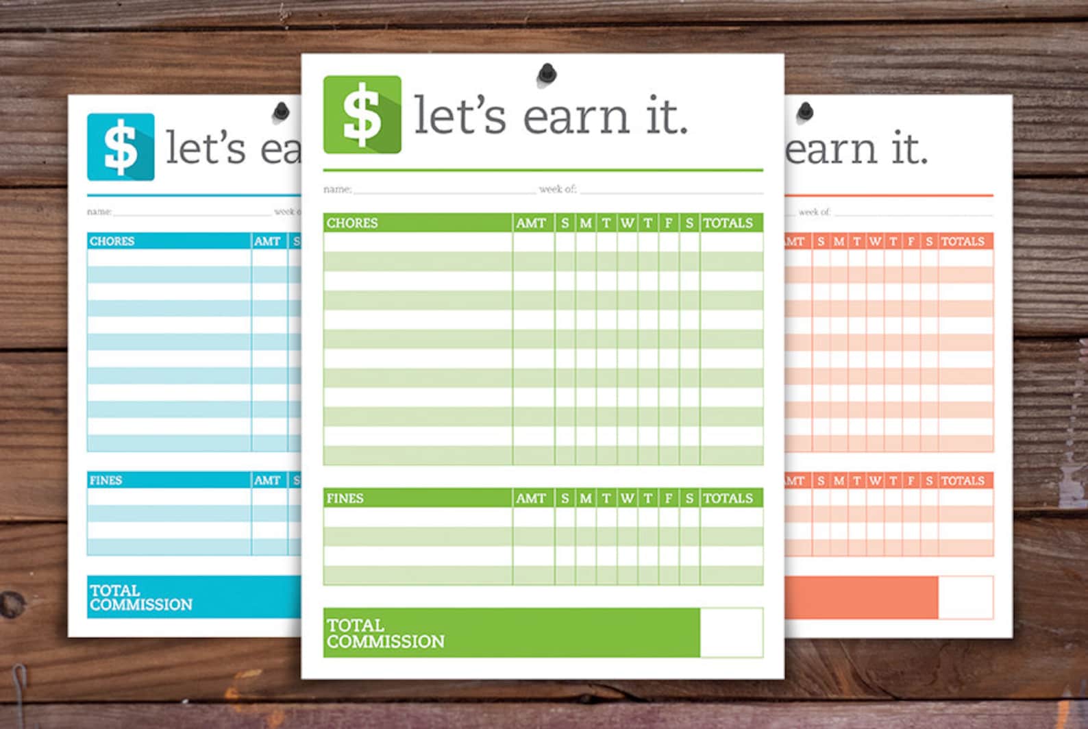 Printable Kids Commission/allowance Chart - Etsy