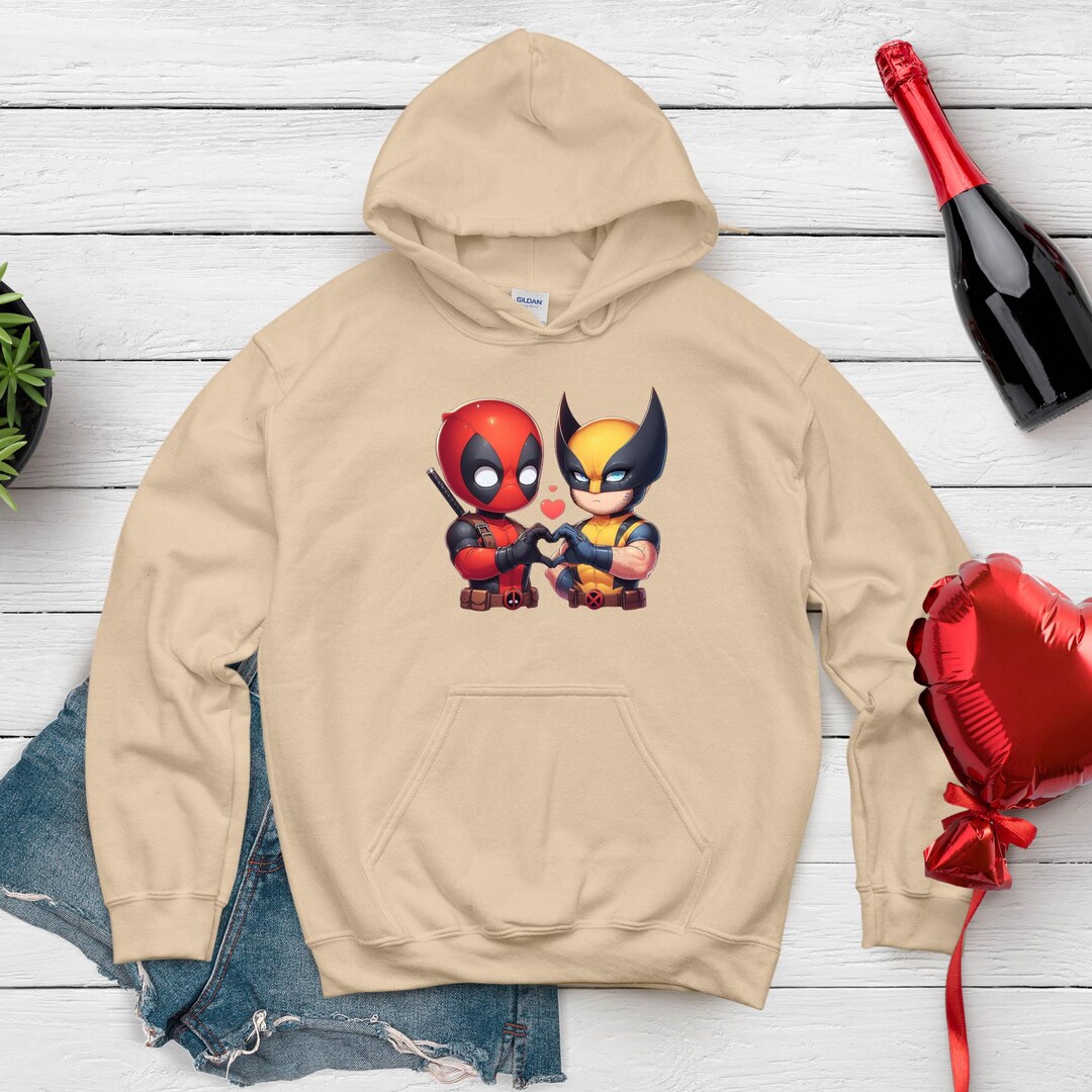 Comic Duo Hoody: Deadpool & Wolverine, Cozy Sweatshirt, Gift for ...
