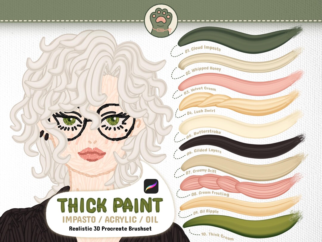 Thick Paint Procreate Brush Set | Procreate Impasto Brush | Procreate ...