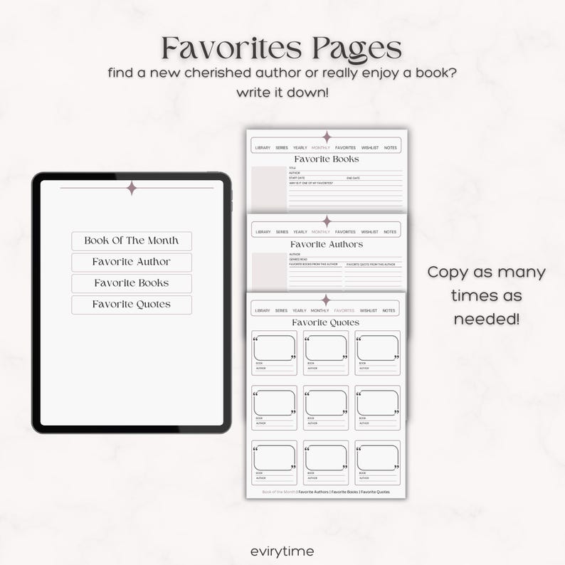 Beginner Friendly Digital Reading Journal: Book Review and Reading ...