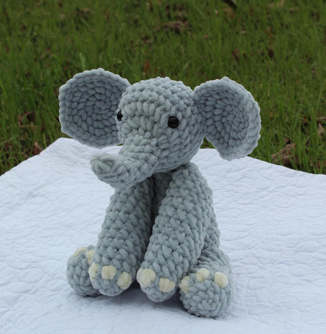 Crochet Baby Elephant Plushie Pattern (PDF Pattern) - Etsy