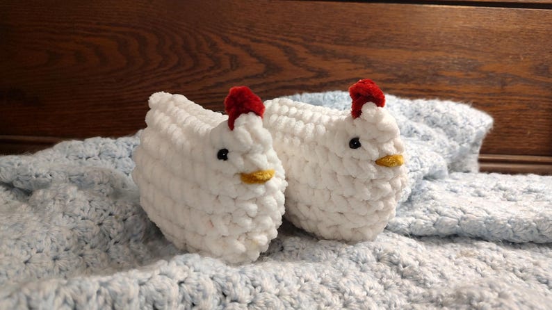 Chunky Lil Chicken Crochet Pattern--easy Cute Low-sew Crochet Pattern ...