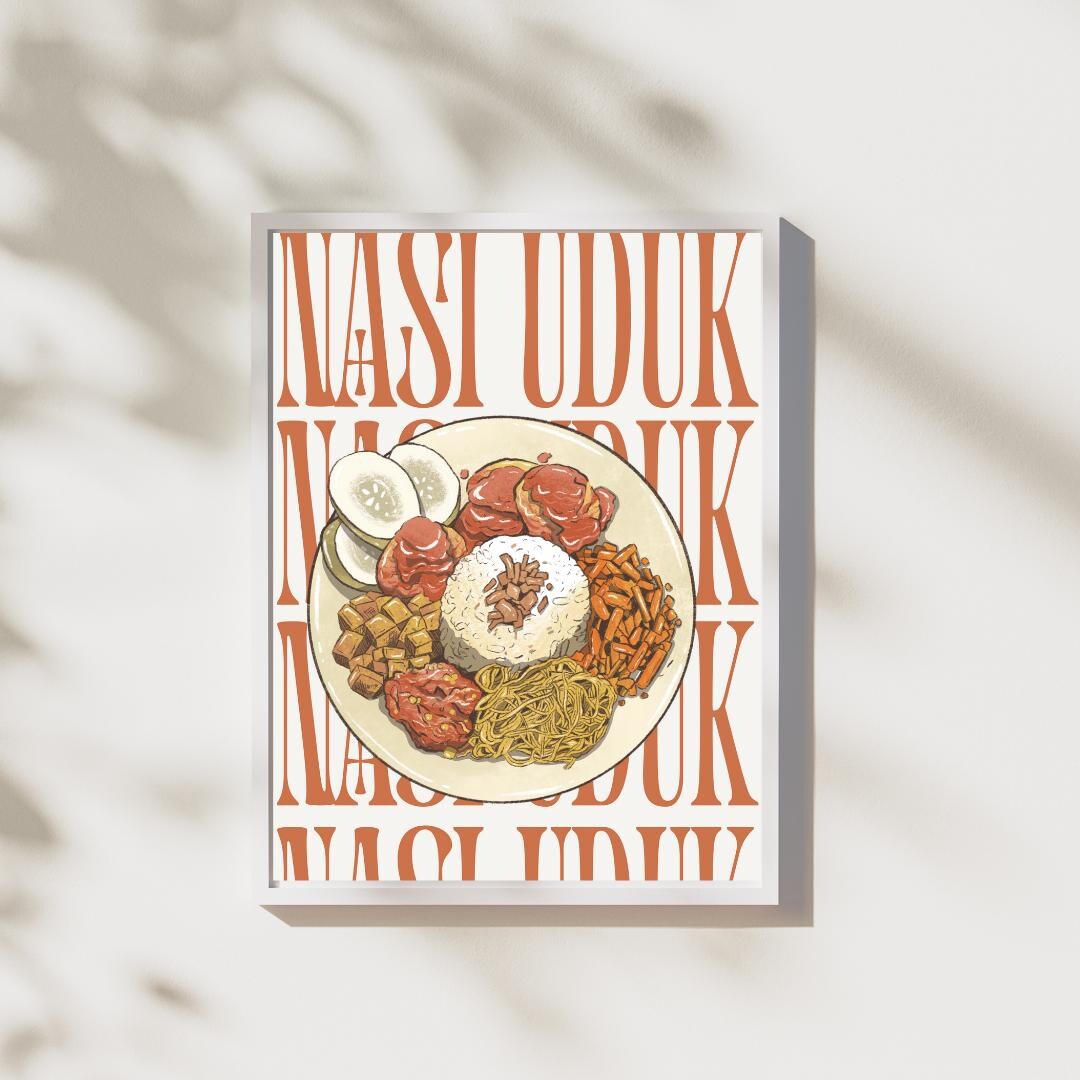Indonesian Food, Nasi Uduk, Wall Art, Printable Art - Etsy