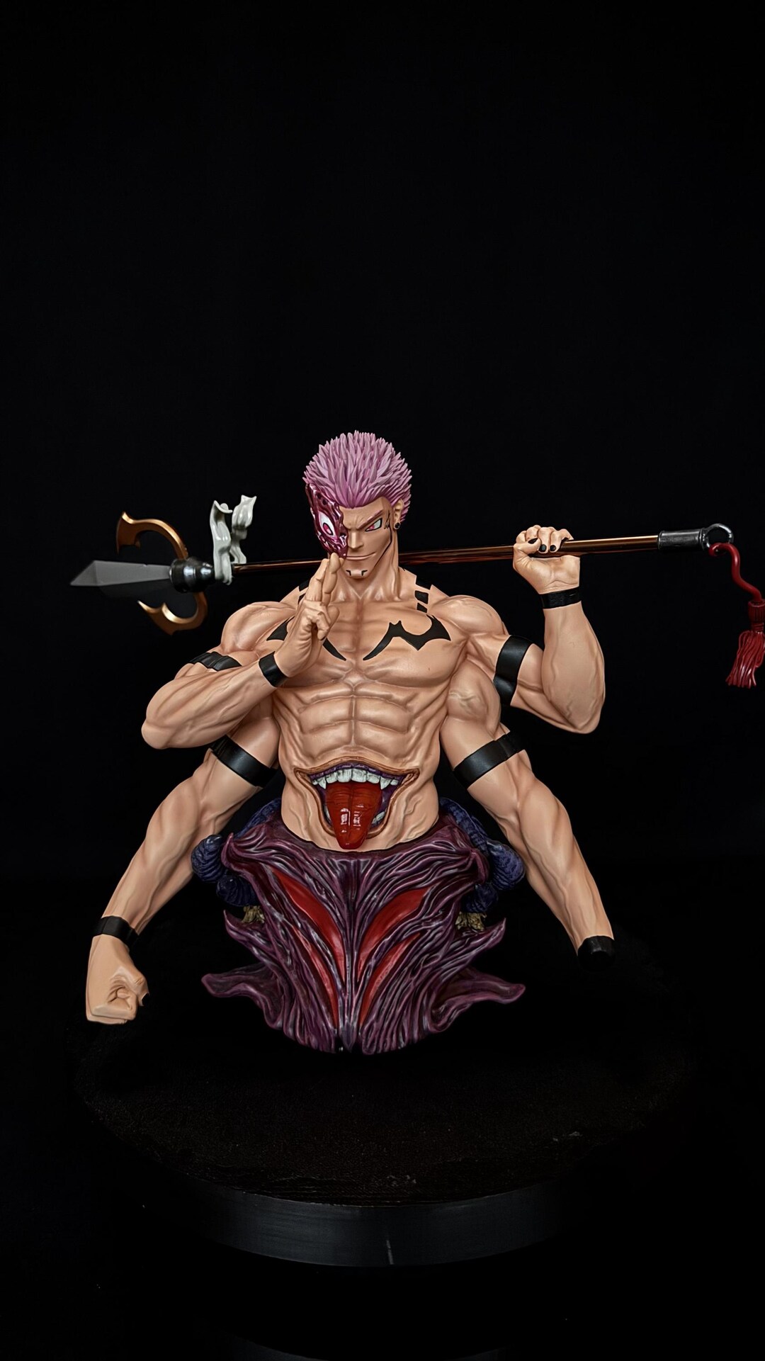 Ryomen Sukuna Statue Bust Jujutsu Kaisen: Hand-painted 3D Printed Resin ...