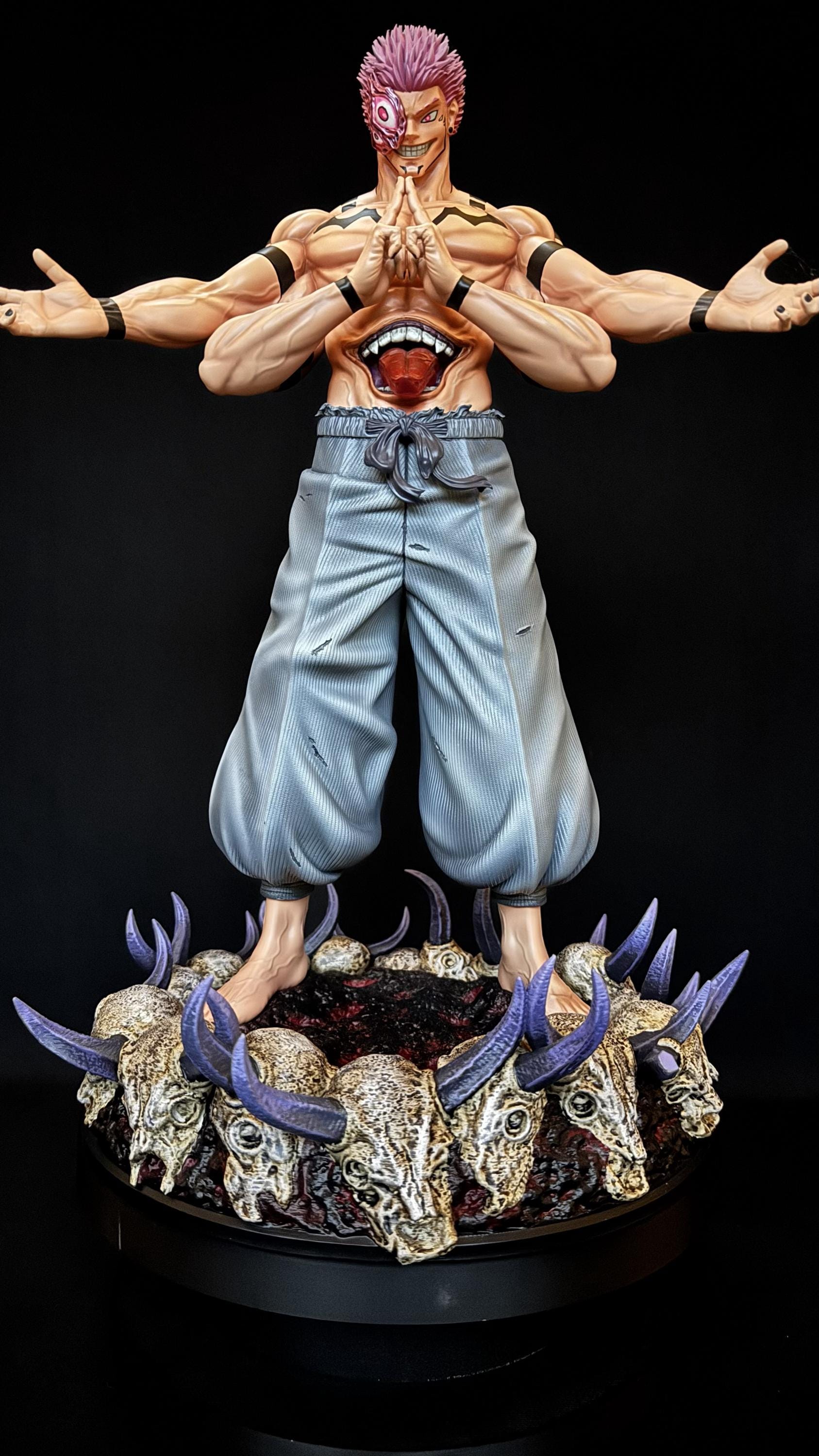 Ryomen Sukuna Statue Jujutsu Kaisen: Hand-painted 3D Printed Resin ...