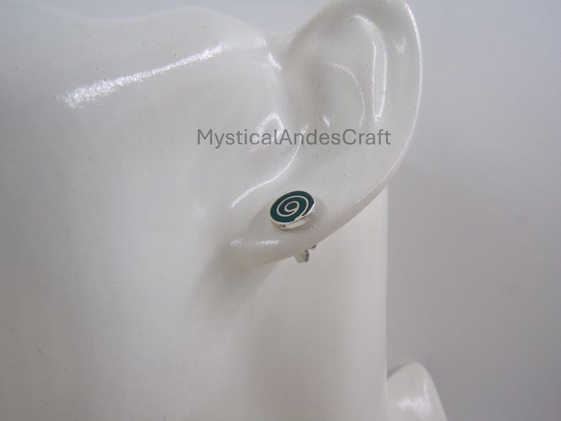 Handmade 950 Silver Pachamama Earrings: Peruvian Turquoise, Earth ...