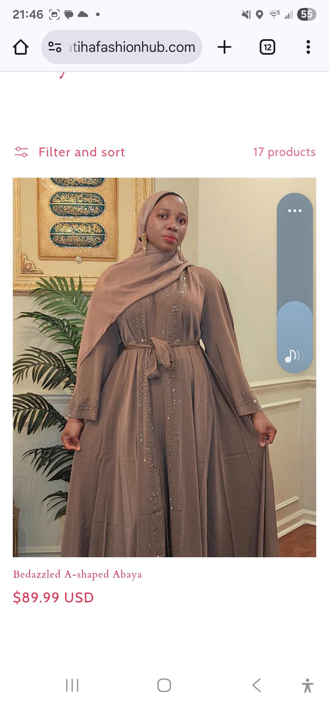 Bedazzled A-shape Abaya - Etsy