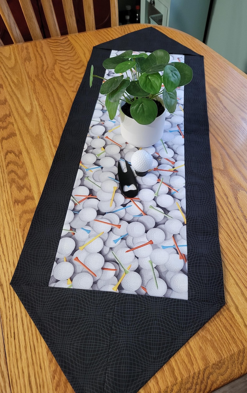 Golf Table Runner. Dresser, Nightstand, Bar Topper. Birthday Gift, Golf ...