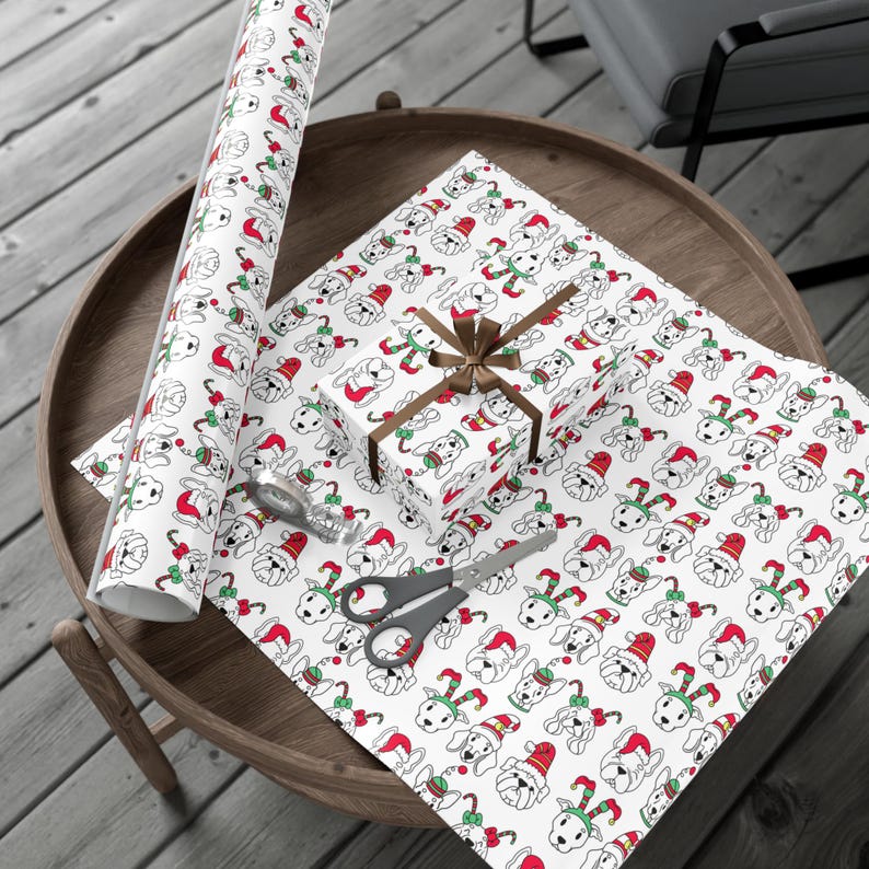 Christmas Dogs Gift Wrap Paper - Etsy