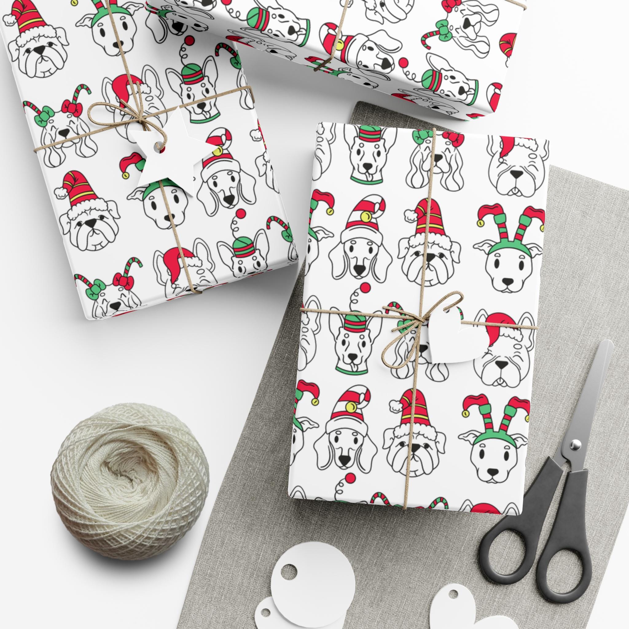 Christmas Dogs Gift Wrap Paper - Etsy