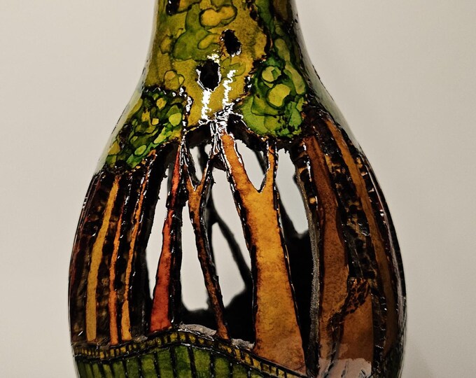 FOREST OF TREES Gourd Carved Art - Etsy