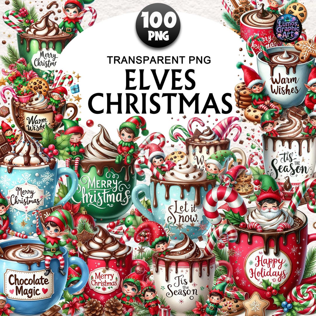 100+ Watercolor Christmas Elves Clipart, Christmas Elf Png Bundle ...