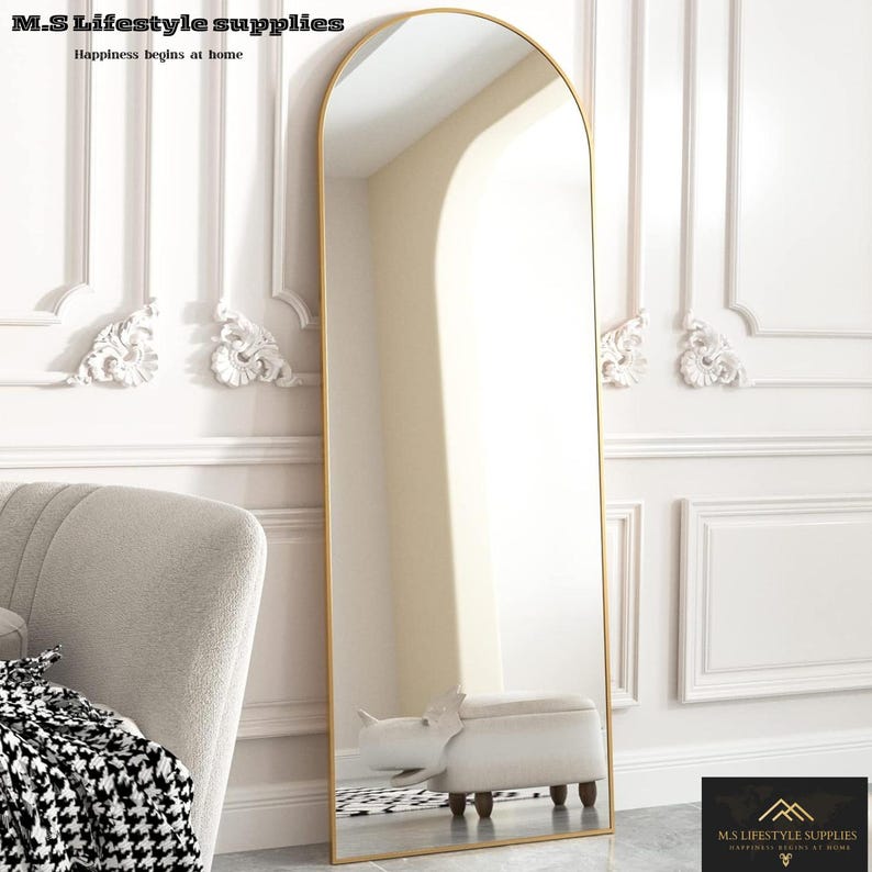 64x21 Arched Full Length Mirror Free Standing Mirror Hanging Mounted ...