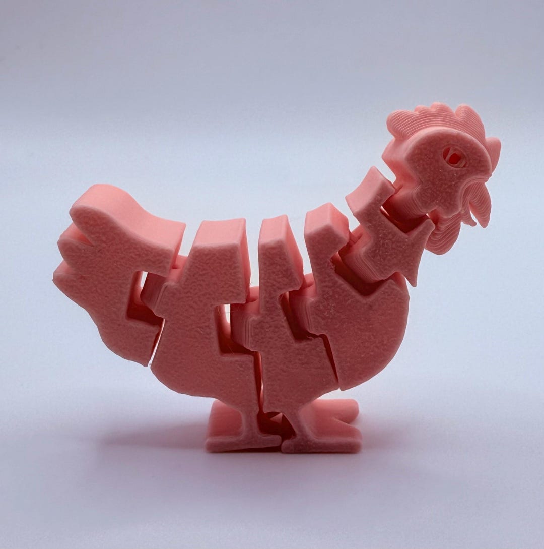 3D Printed Flexi-chicken Articulated Chicken Fidget Toy - Etsy