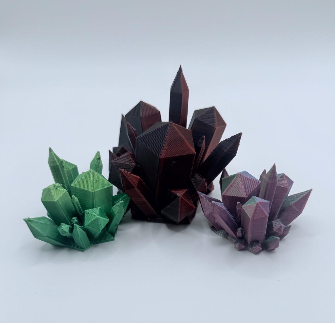 Crystal Cluster 3D Printed - Etsy