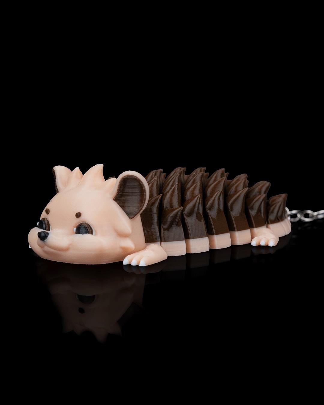 Articulated Hedgehog Keychain – Cute 3D Printed Animal Charm, Flexible ...