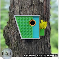 Mid Century Modern Birdhouse: Palm Springs Style, Handcrafted Yard Art ...